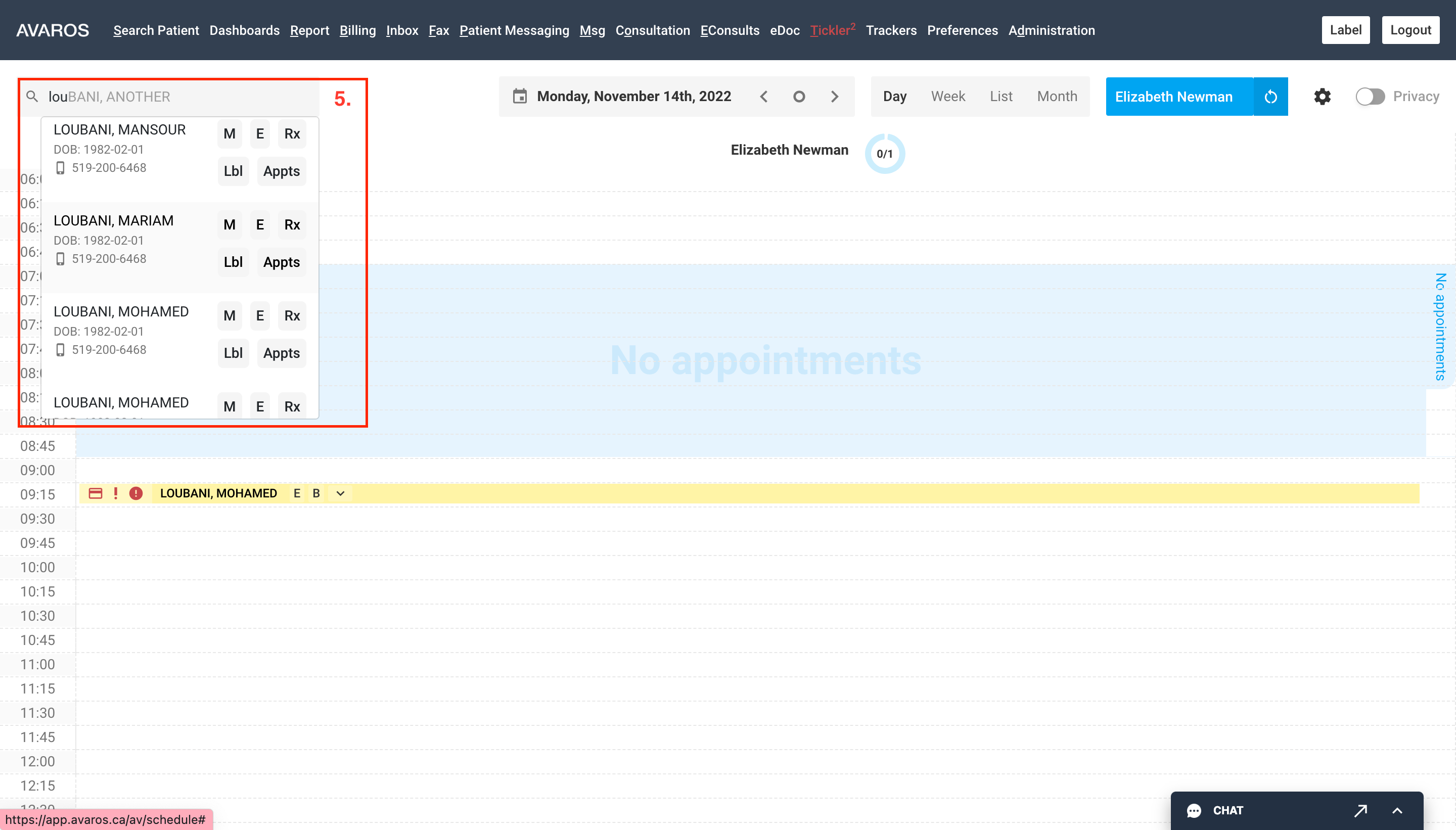 Schedule Dashboard – Avaros