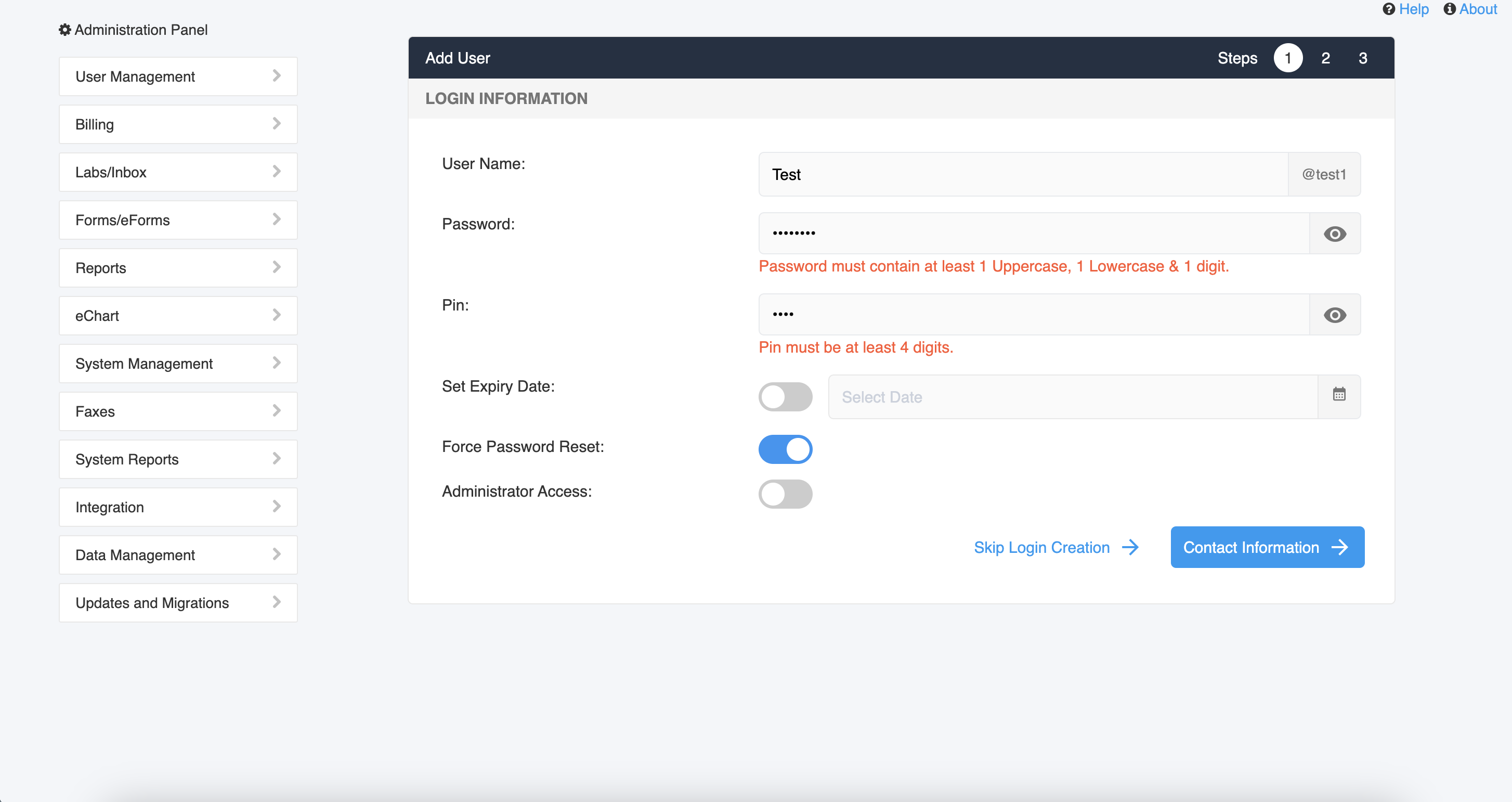User Management – Avaros
