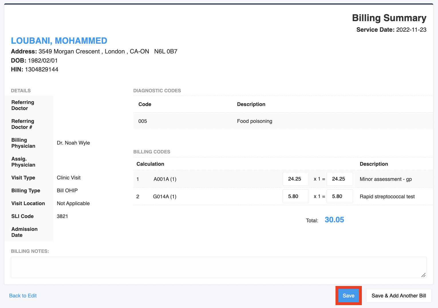 Creating OHIP and 3rd Party Billing Invoices – Avaros