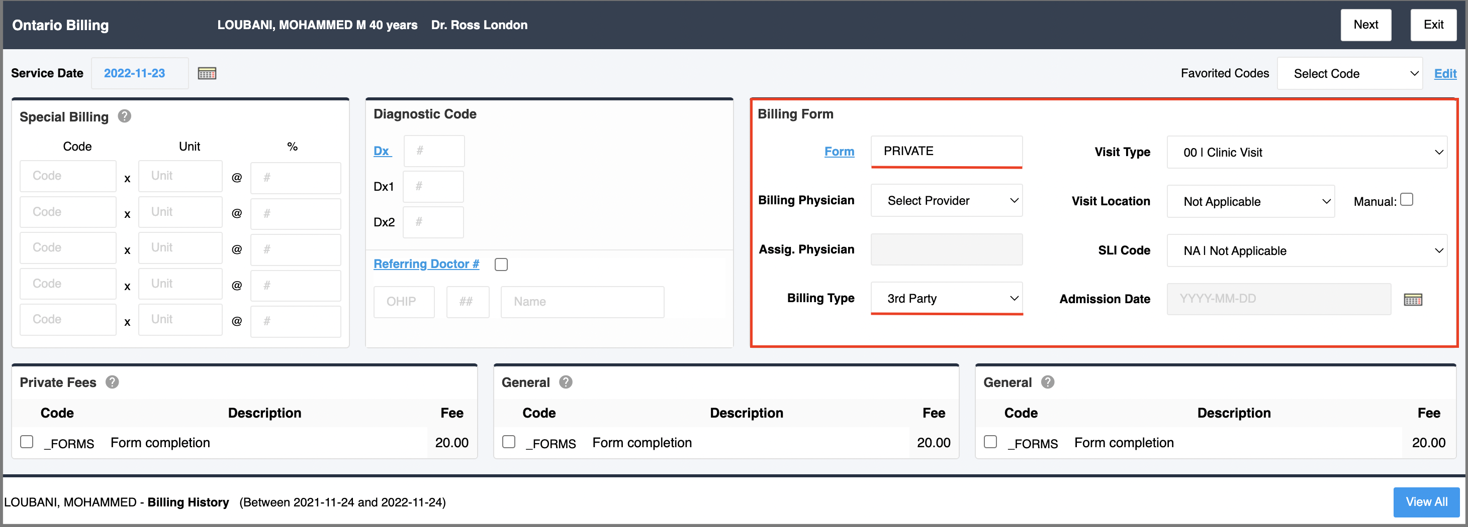 Creating OHIP and 3rd Party Billing Invoices – Avaros