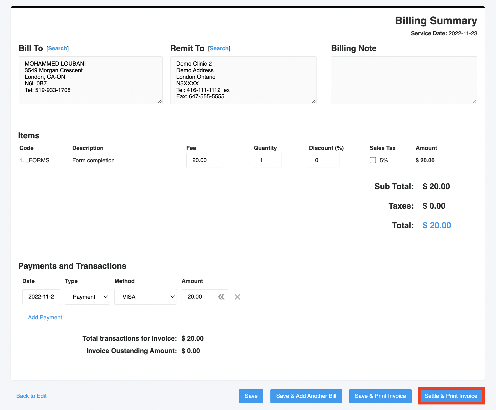 Creating OHIP and 3rd Party Billing Invoices – Avaros