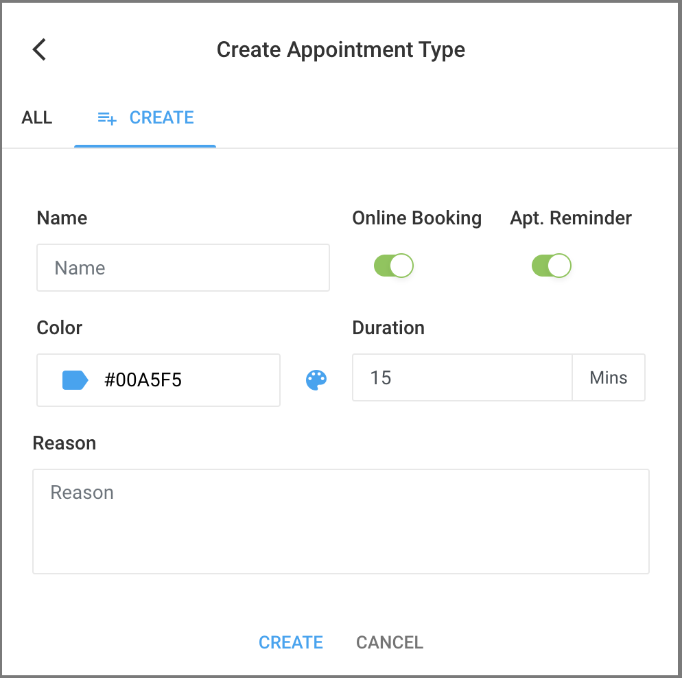 Appointment Statuses and Types – Avaros