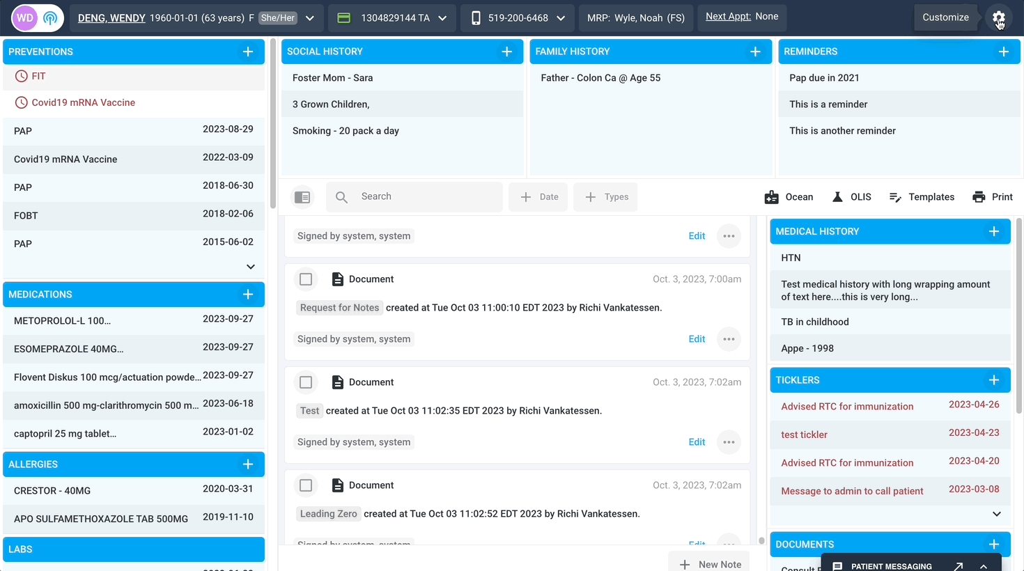eChart Layout and Navigation – Avaros