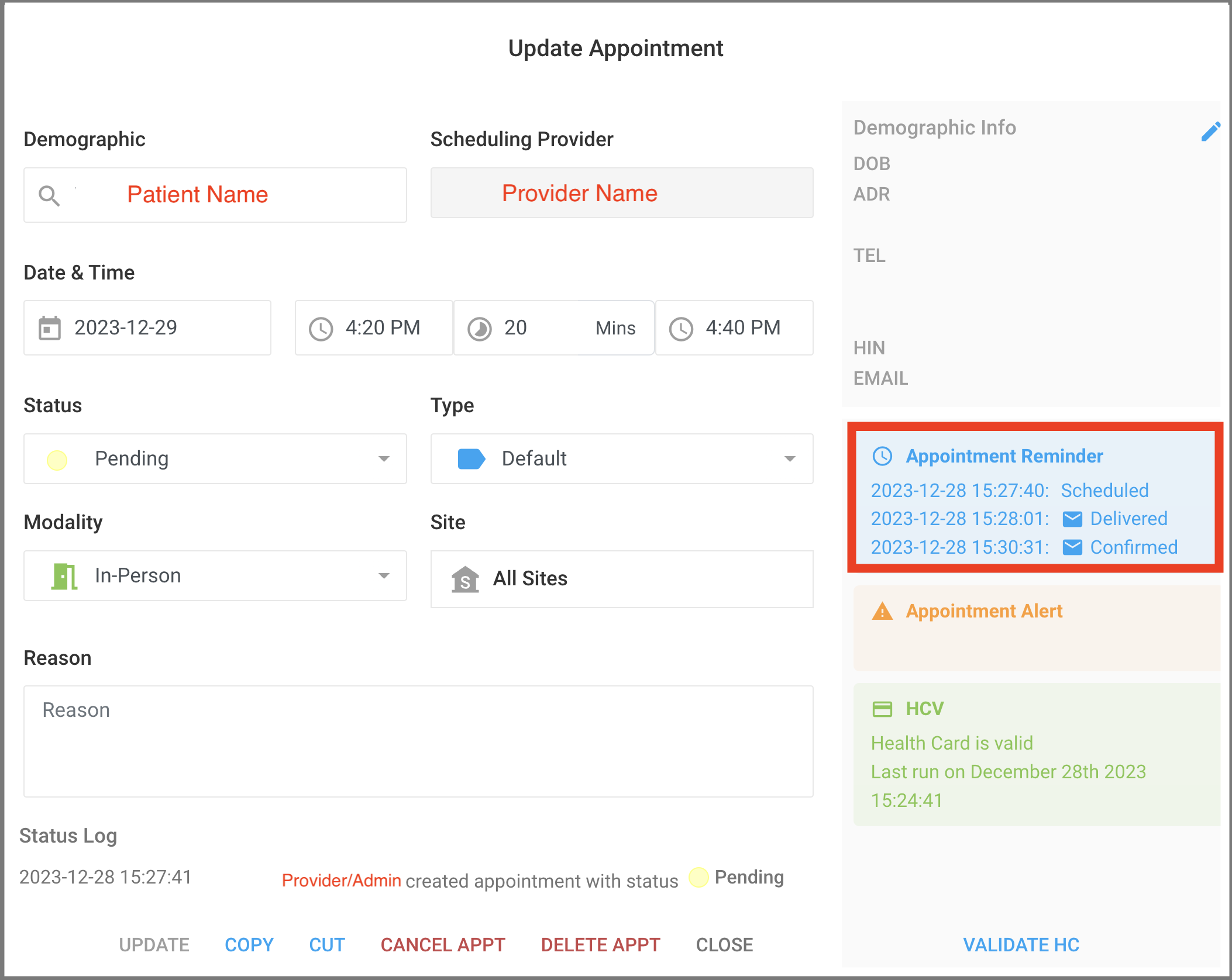 Appointment Reminders – Avaros