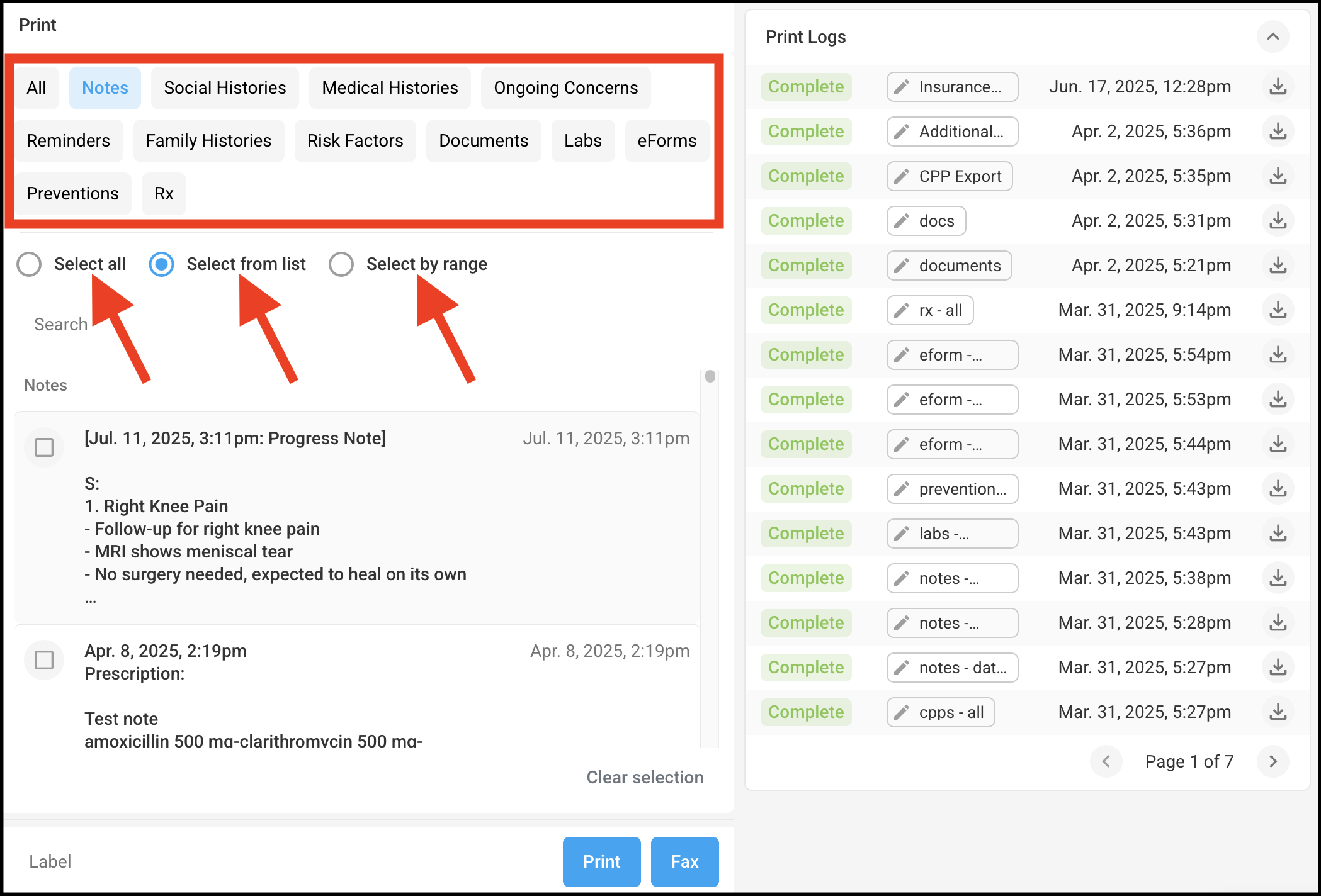 Printing From eChart – Avaros